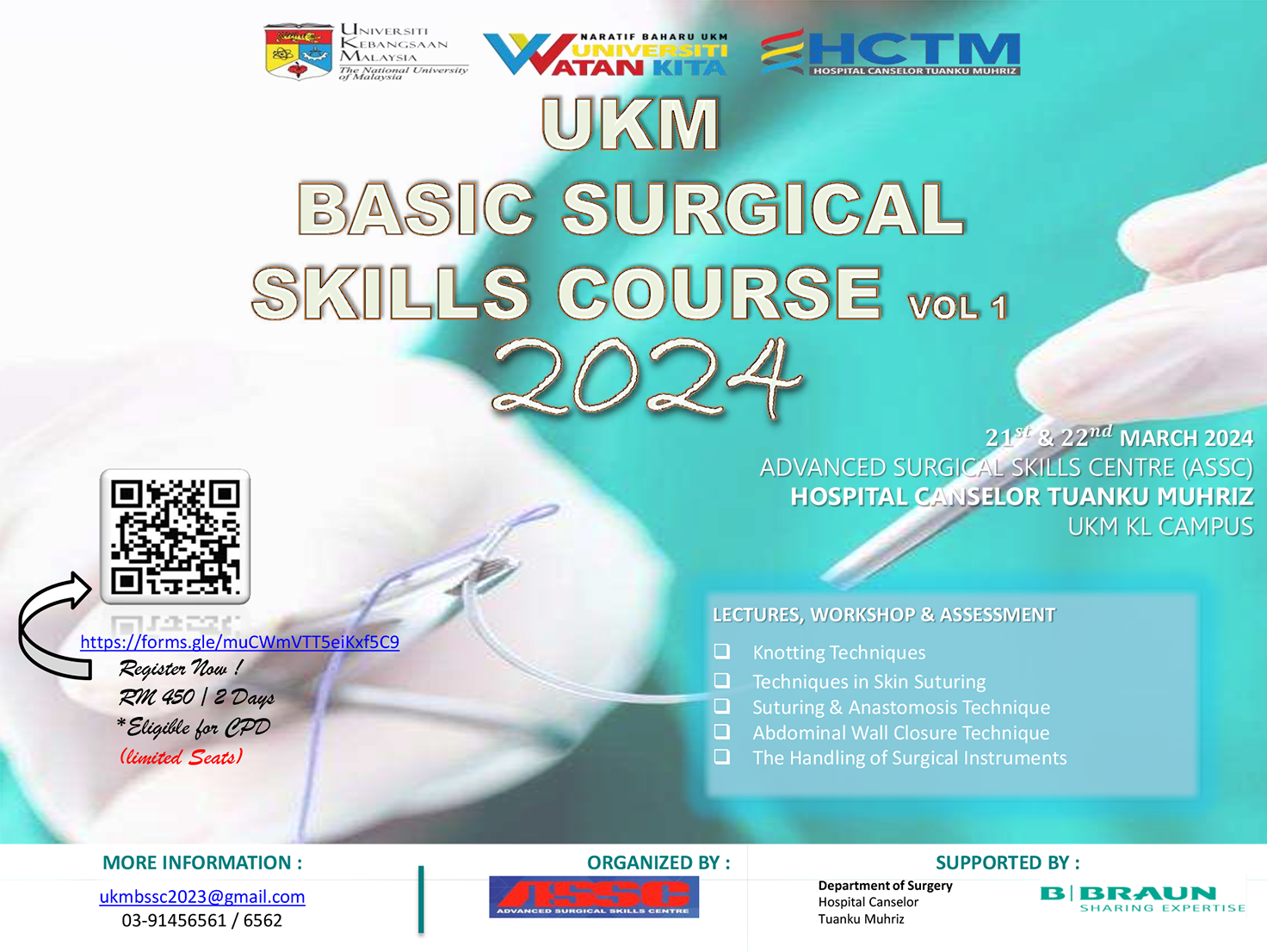 BASIC SURGICAL SKILLS COURSE 2024 IS NOW OPEN FOR REGISTRATION! – Advanced Surgical Skills Centre