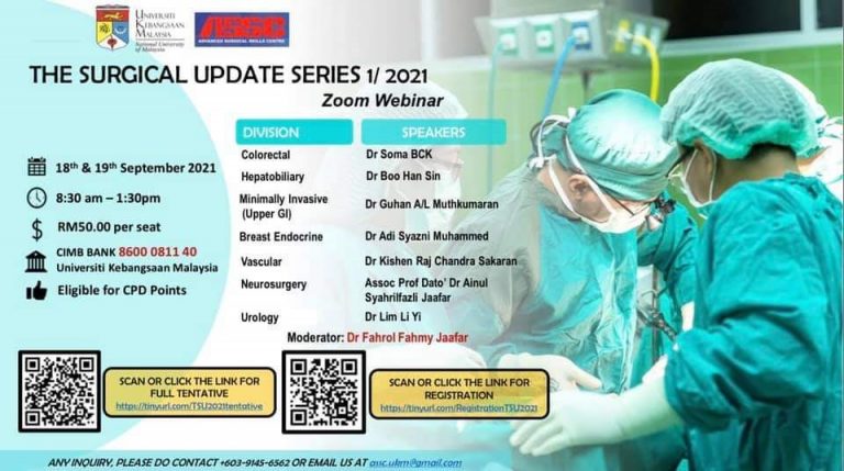 Webinar The Surgical Update Series 1/2021 – Advanced Surgical Skills Centre