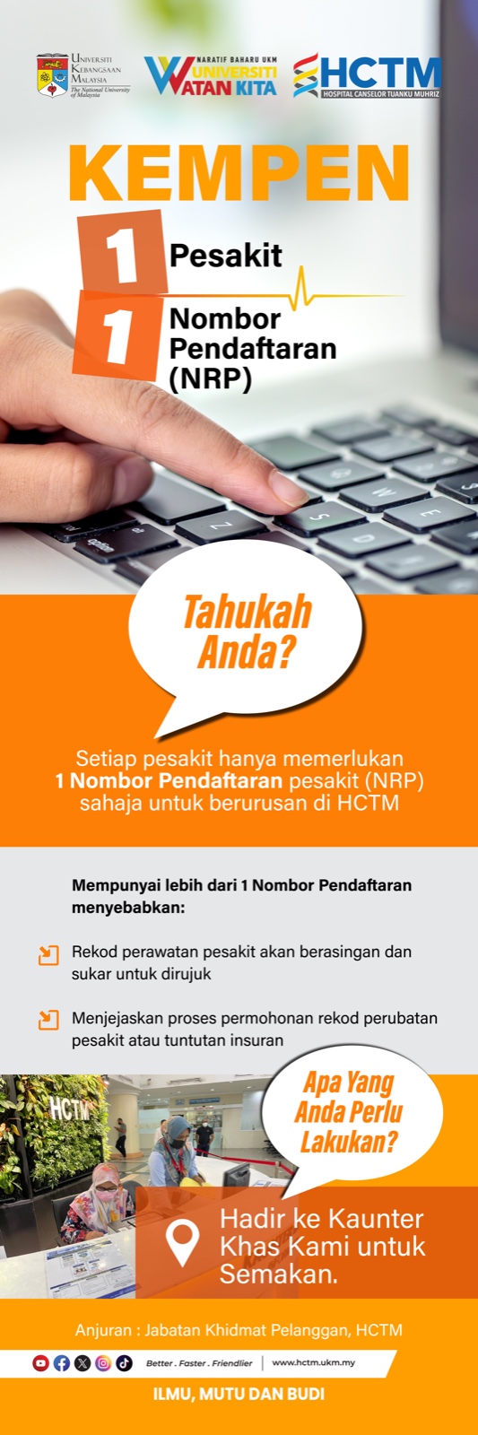 KEMPEN 1 PESAKIT 1 NRP, KEMASKINI MAKLUMAT ANDA – Jabatan Khidmat Pelanggan