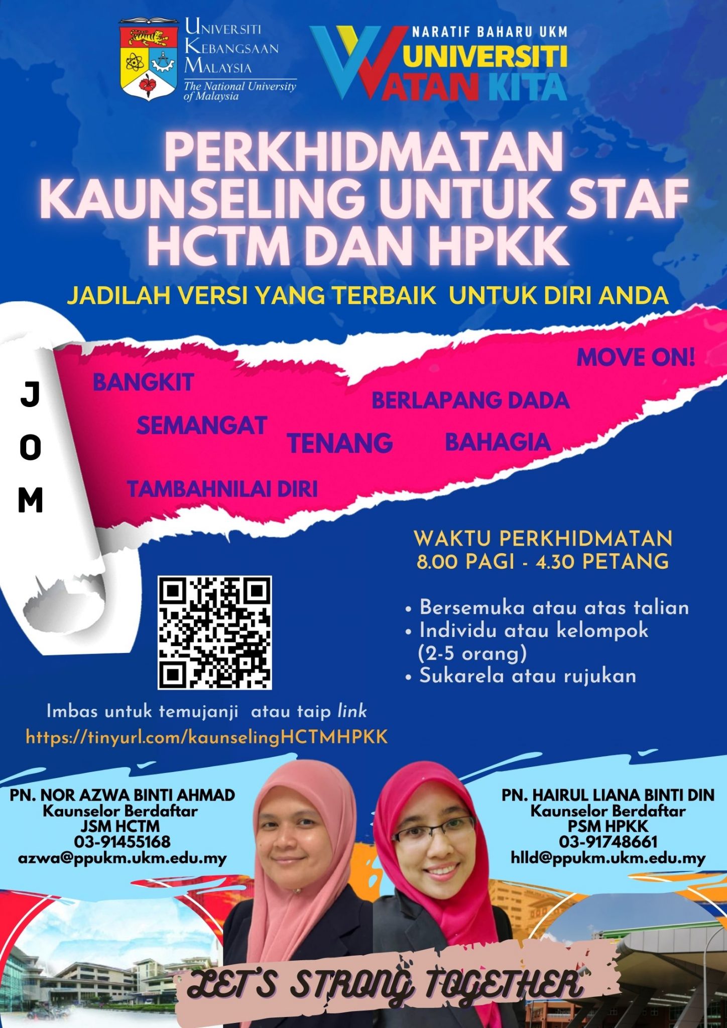 Perkhidmatan Kaunseling Untuk Staff HCTM dan HPKK – Jabatan Sumber Manusia