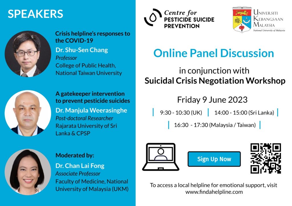 Online Panel Discussion in conjunction with Suicidal Crisis Negotiation Workshop – Jabatan Psikiatri