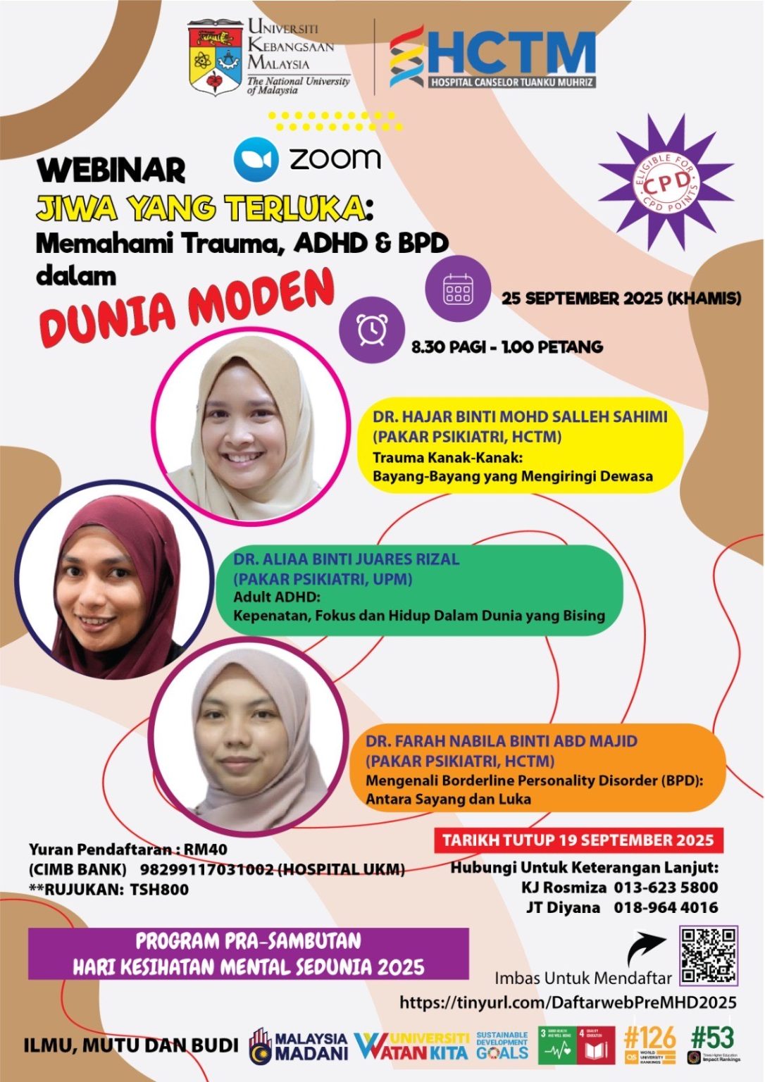 JEMPUTAN MENGHADIRI WEBINAR KESIHATAN MENTAL “JIWA YANG TERLUKA ...