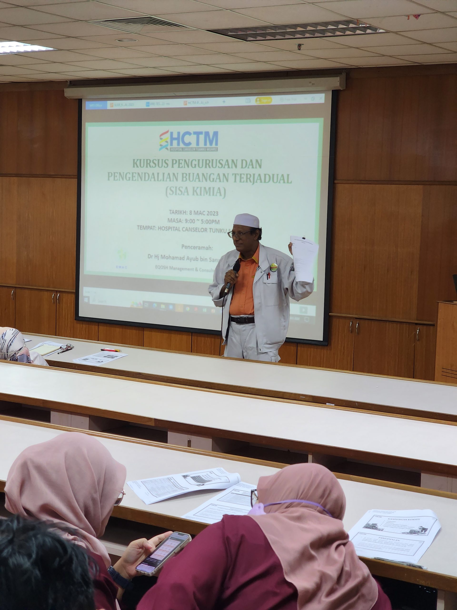 Kursus Pengurusan dan Pengendalian Buangan Terjadual (Sisa Kimia) HCTM ...