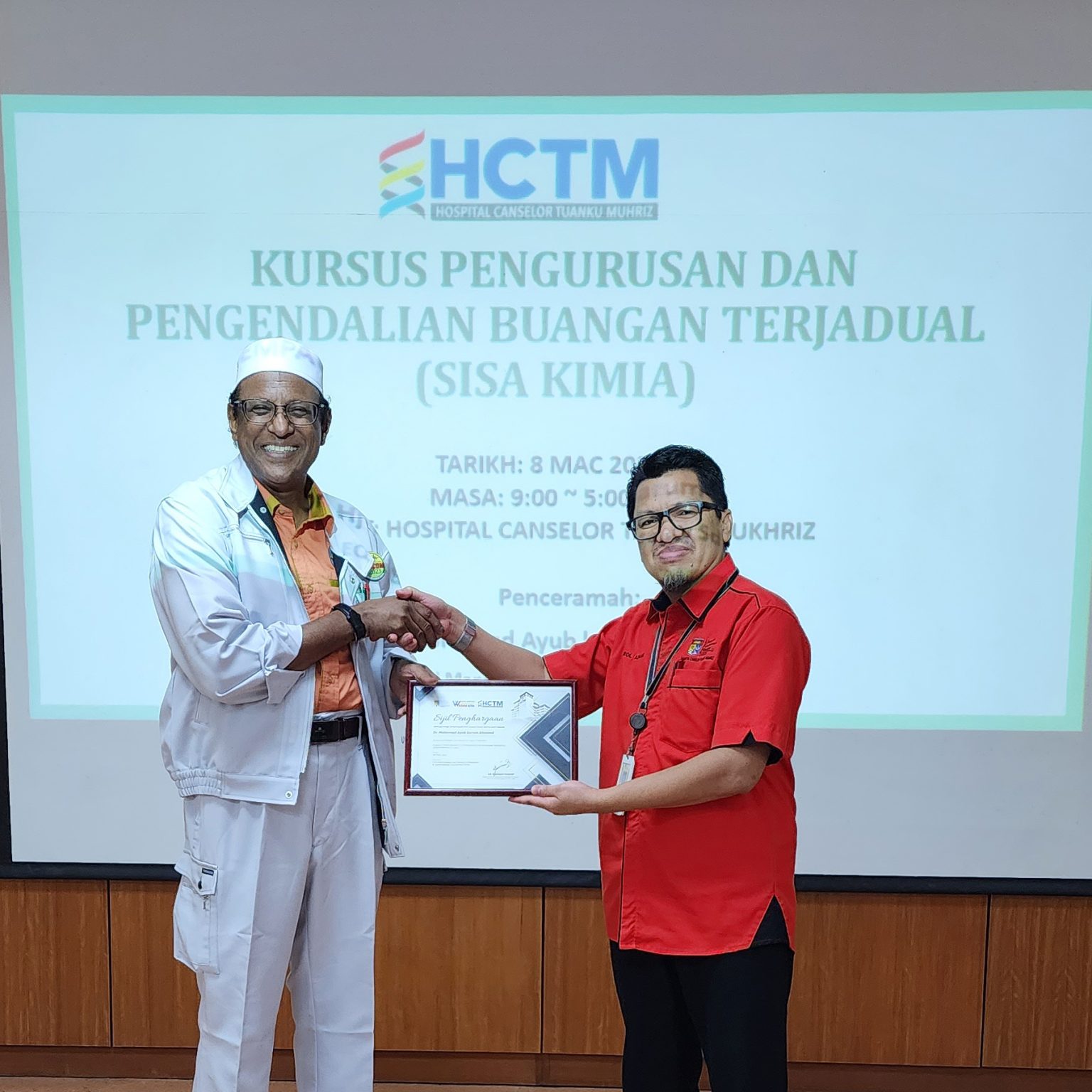 Kursus Pengurusan dan Pengendalian Buangan Terjadual (Sisa Kimia) HCTM ...